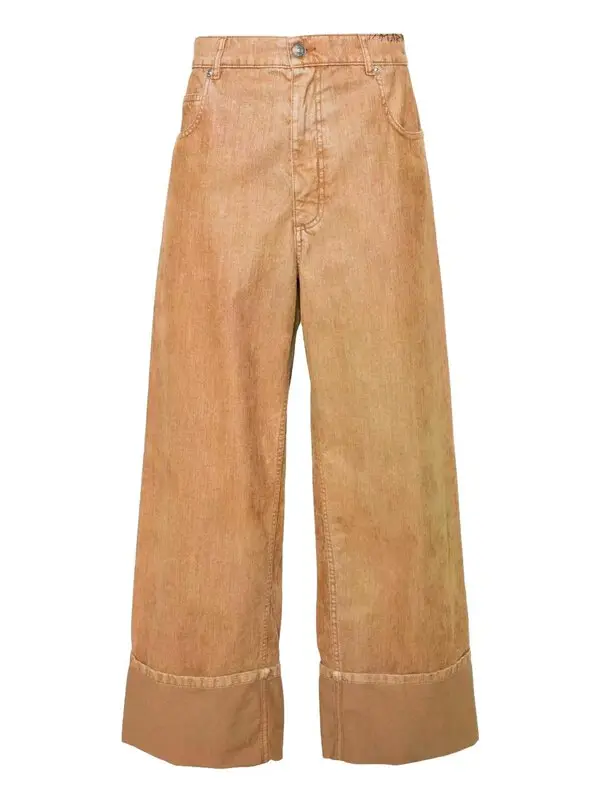 Marni High-waist Wide-leg Cropped Trousers - Neutrals