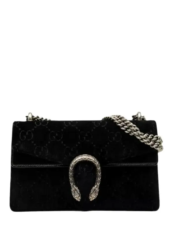 Gucci 2016-2026 Medium Gg Velvet Dionysus Shoulder Bag - Black