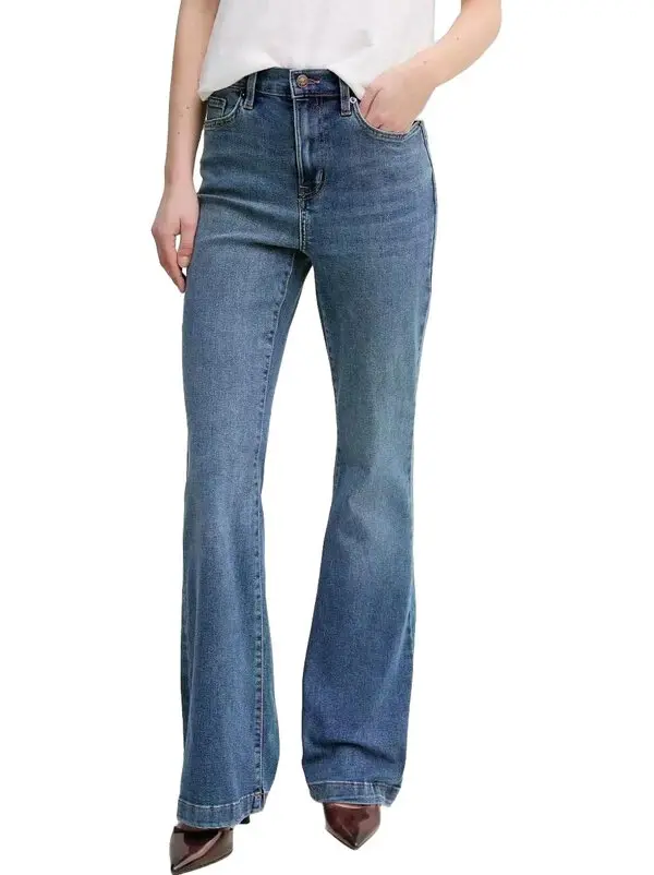 Dkny High-waist Flared Jeans - Blue