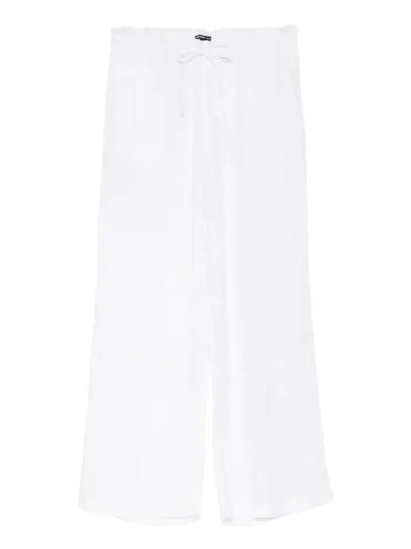JAMES PERSE Drawstring Linen Trousers - White