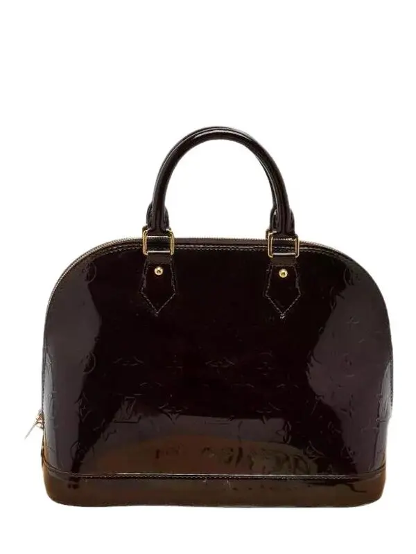 LOUIS VUITTON Alma Monogram Vernis Tote Bag - Red