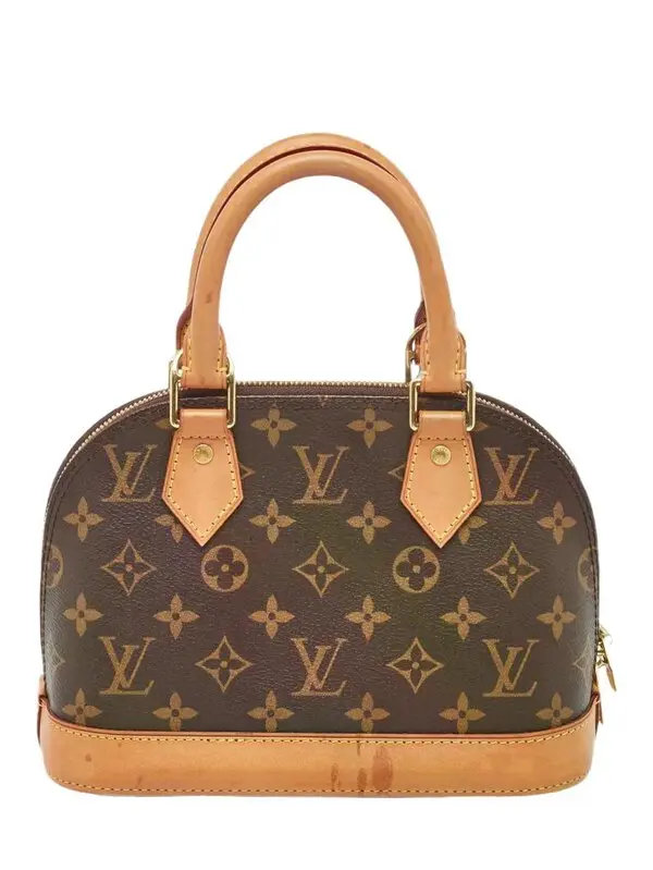 LOUIS VUITTON Bb Alma Monogram Canvas Tote Bag - Brown