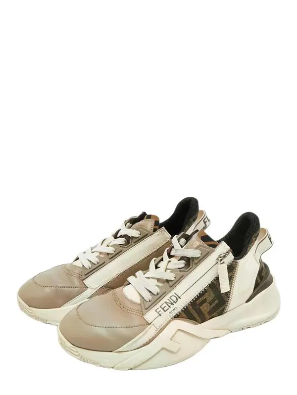 Fendi Flow Zucca Canvas Sneakers - Neutrals