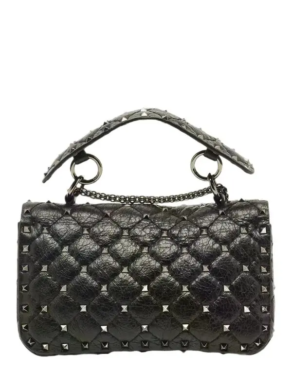 Valentino Garavani Small Rockstud Spike Quilted Handbag - Black
