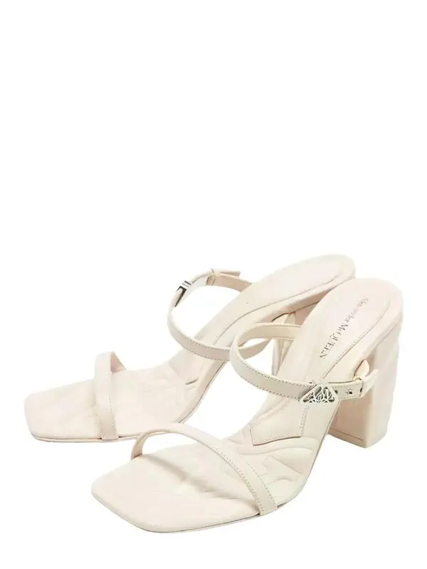 Alexander McQueen Block Heel Sandals - White