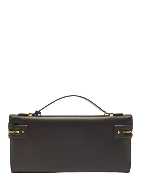 Loro Piana Tweed Clutch Bag - Black