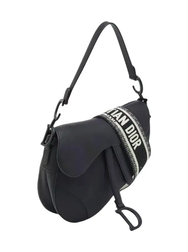 Dior Ultramatte Saddle Leather Handbag - Black