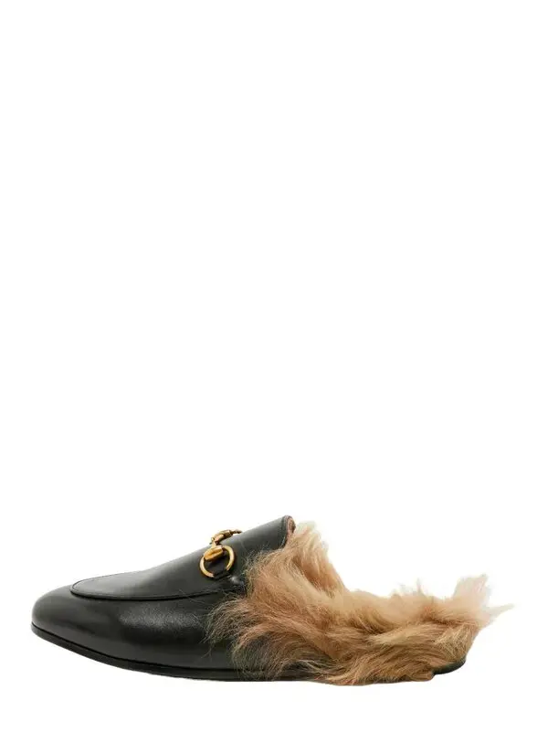 Gucci Princetown Horsebit Flat Mules - Black