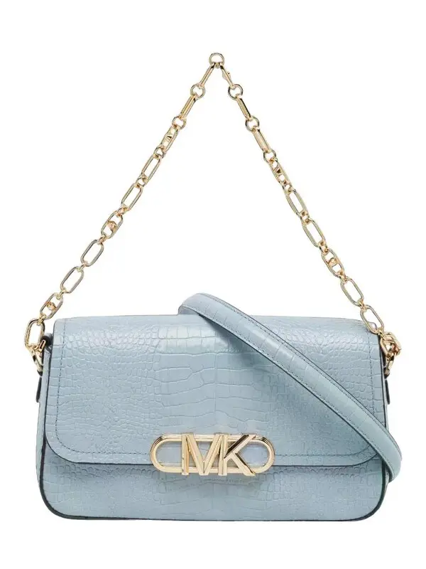 Michael Kors Medium Parker Crocodile-embossed Two-way Handbag - Blue