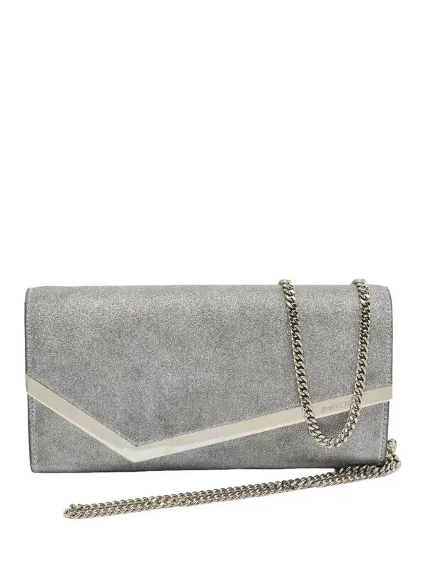 JIMMY CHOO Emmie Glitter Clutch Bag - Silver