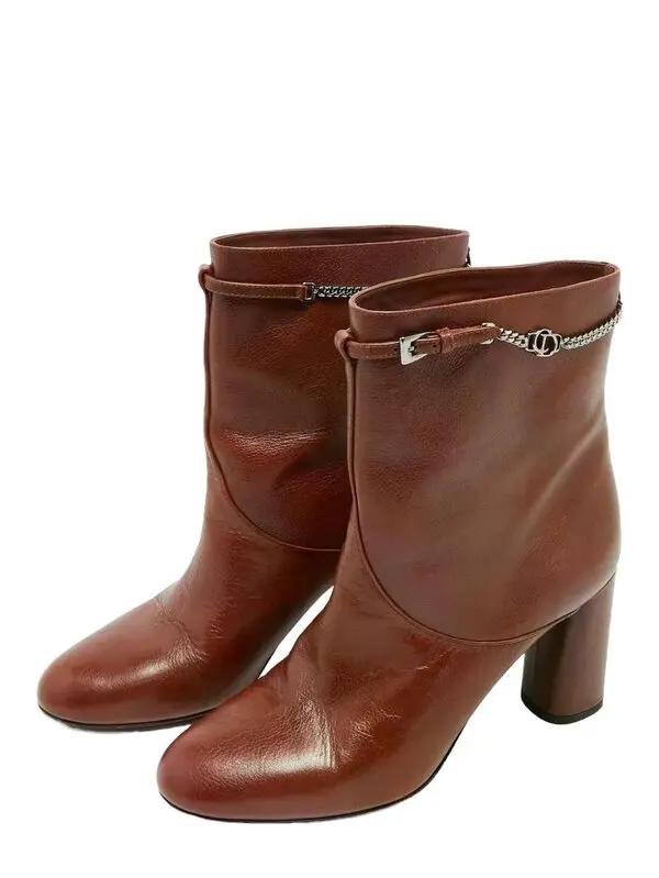 Dior Chic Chain-link Ankle Boots - Brown