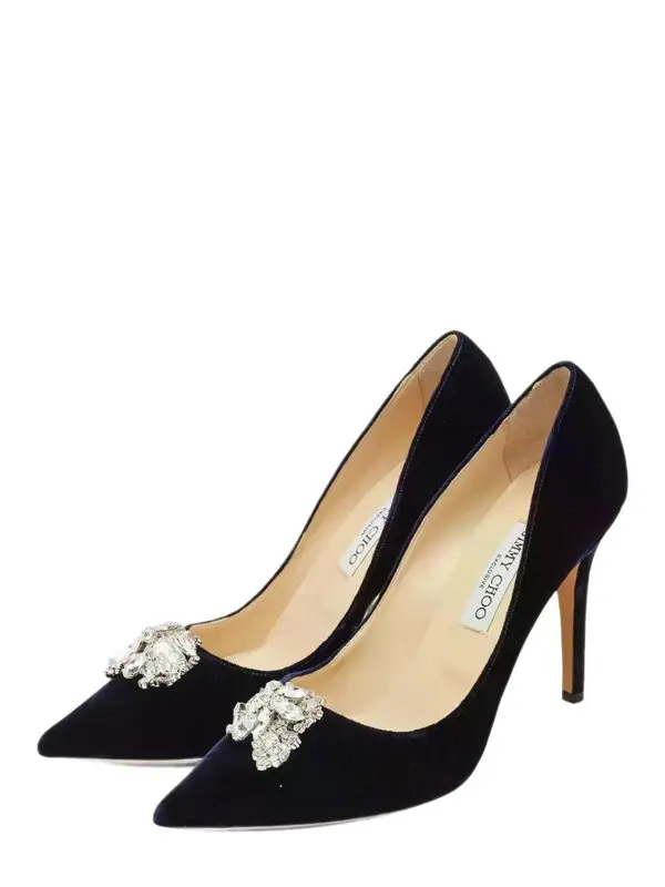 JIMMY CHOO Crystal-embellished Pumps - Blue