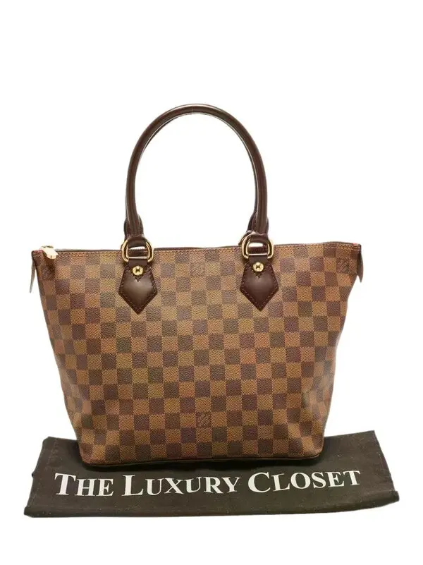 LOUIS VUITTON 2008 Saleya Leather-trim Tote Bag - Brown