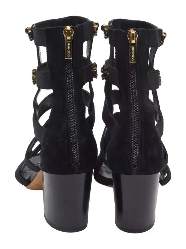 JIMMY CHOO Myriad Crystal-embellished Gladiator Sandals - Black