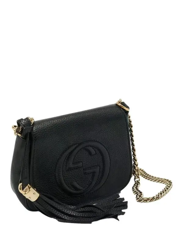 Gucci Soho Interlocking Gg Crossbody Bag - Black