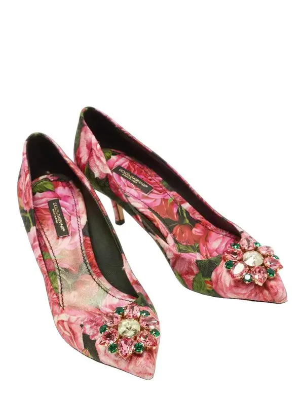 Dolce & Gabbana Bellucci Crystal-embellished Pumps - Pink