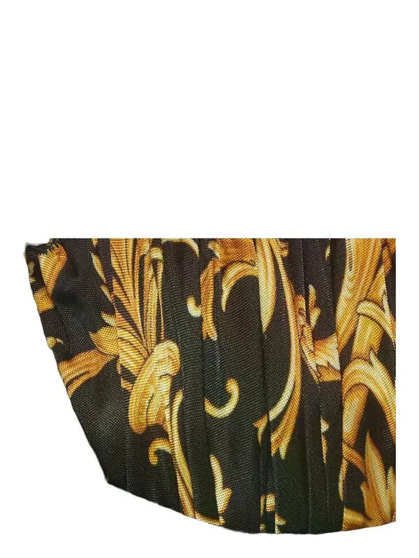 Versace Barocco Print Bustier Top - Black