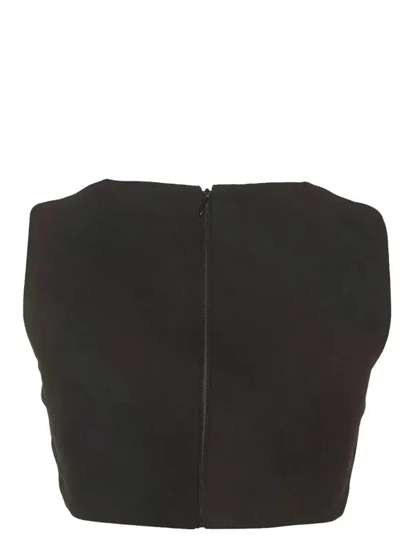 Versace Barocco Print Bustier Top - Black