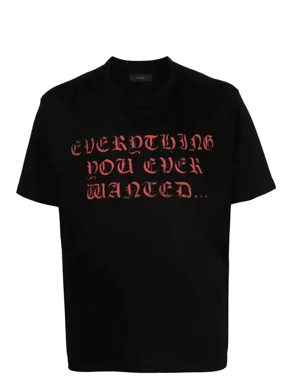 Amiri Everything Slogan-print T-shirt - Black