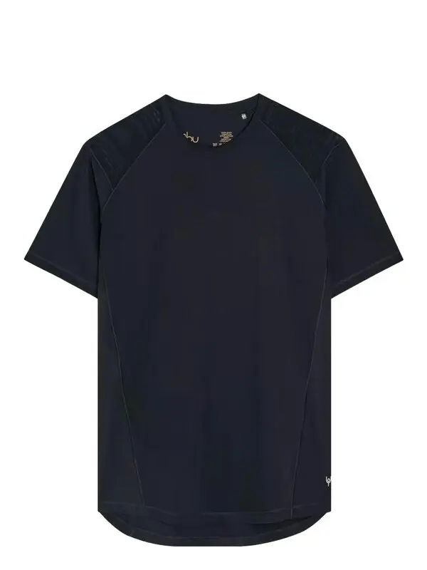 NOW YOU LIVE Waterley Mesh-panelled Raglan-sleeve T-shirt - Black
