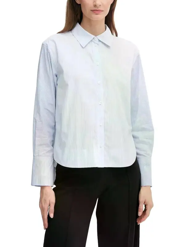 Dkny Striped Cotton Shirt - Blue
