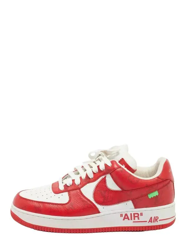 LOUIS VUITTON X Nike Air Force 1 Monogram Lace-up Sneakers - Red