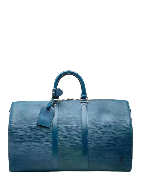 LOUIS VUITTON Epi Keepall 45 Travel Bag - Blue