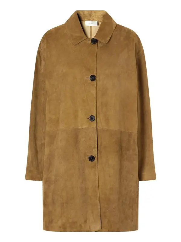 THE ROW Damir Suede Coat - Neutrals