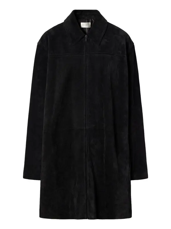 THE ROW Dakara Suede Coat - Black