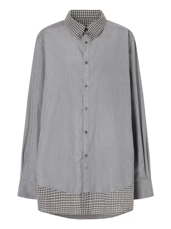 MAISON MARGIELA Layered Cotton-jersey Shirt - Gray