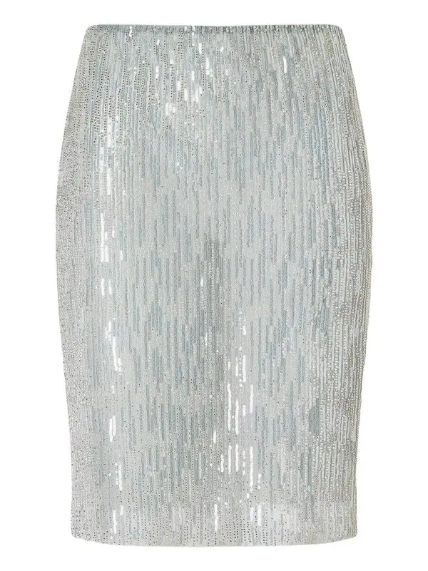 ILKYAZ OZEL Ani Embellished Mini Skirt - Silver