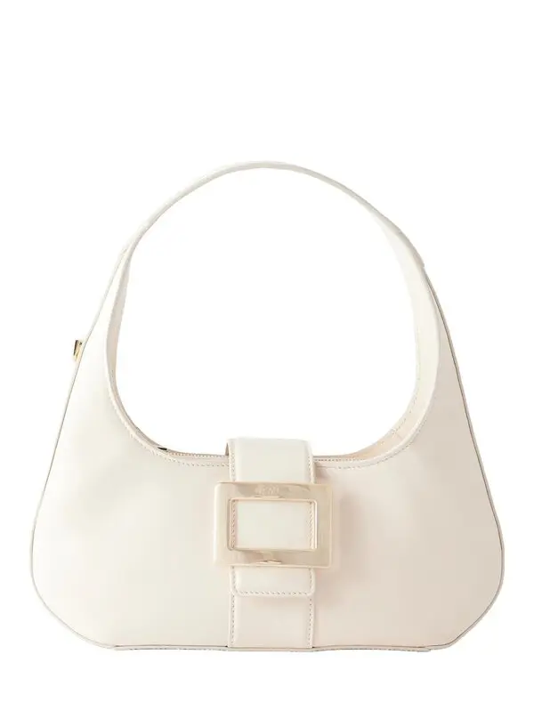 ROGER VIVIER Belle Vivier Mini Leather Shoulder Bag - Neutrals