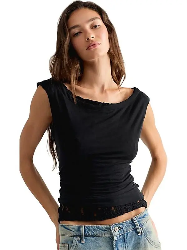 Free People Emma Twofer Top - Black