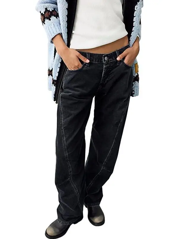 We The Free Fable Washed Cord Twisted Jeans - Shadow