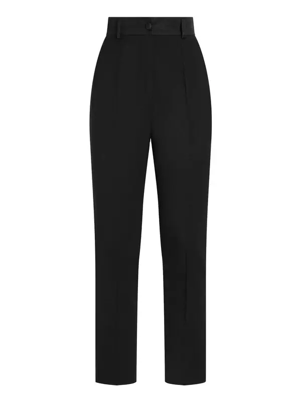 Dolce & Gabbana Bi-stretch Twill Tailored Trousers - Black