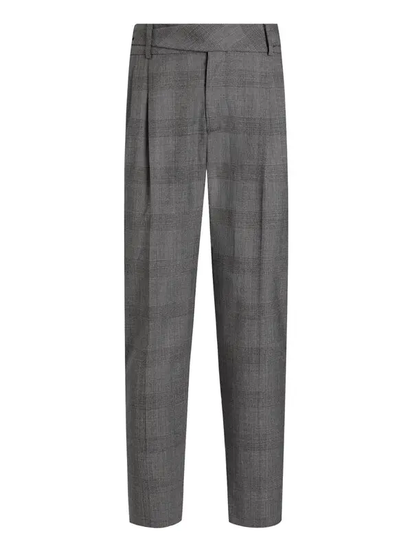 Dolce & Gabbana Glen Plaid Virgin Wool Trousers Pants And Shorts - Multicolor