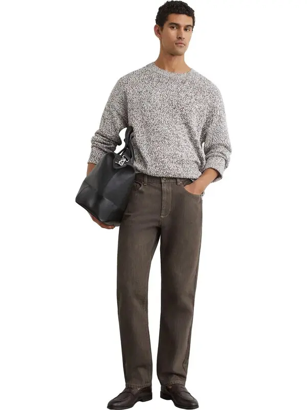 REISS Bishopsgate Straight-leg Jeans - Brown