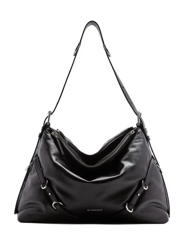 Givenchy Voyou Bomber Medium Leather Bag - Black