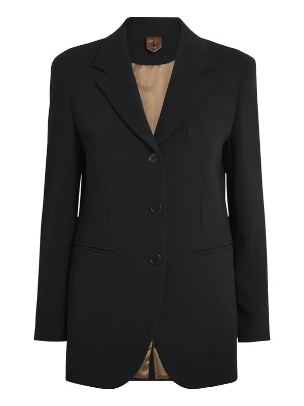 Max Mara Wool Single-breasted Blazer - Black