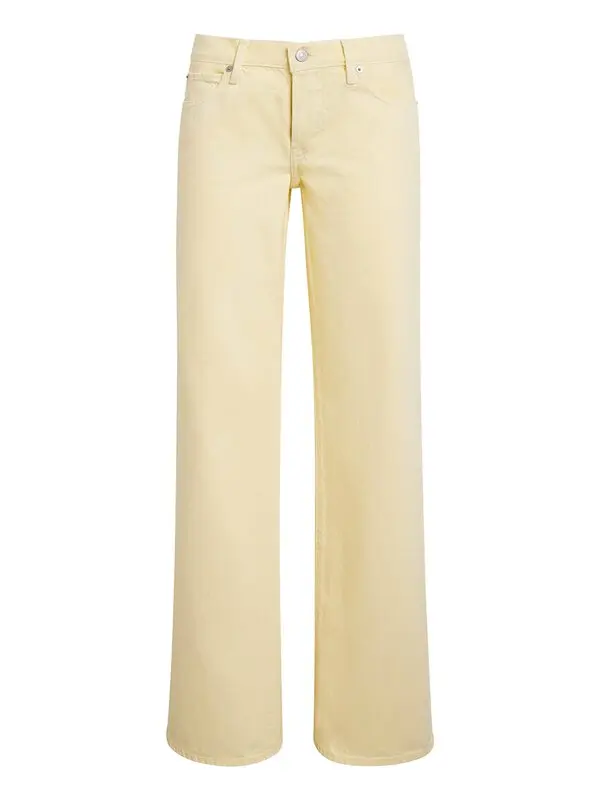 FRAME Amelia Gray Wide-leg Jeans - Yellow