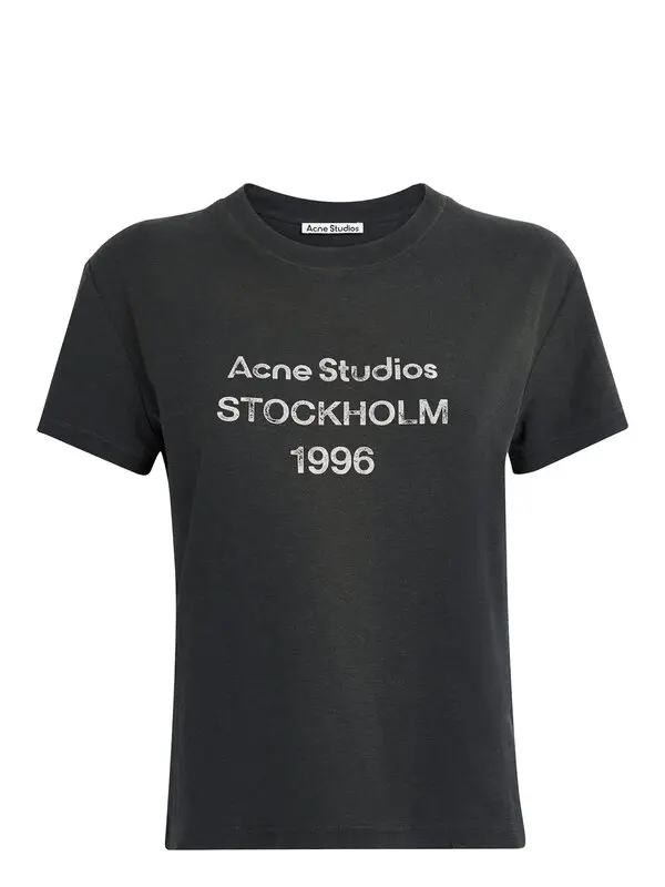 Acne Studios Sprayed Logo T-shirt - Black