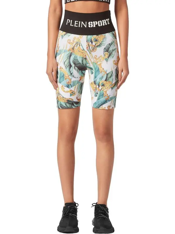 PLEIN SPORT Printed Cycling Trousers - Multicolor