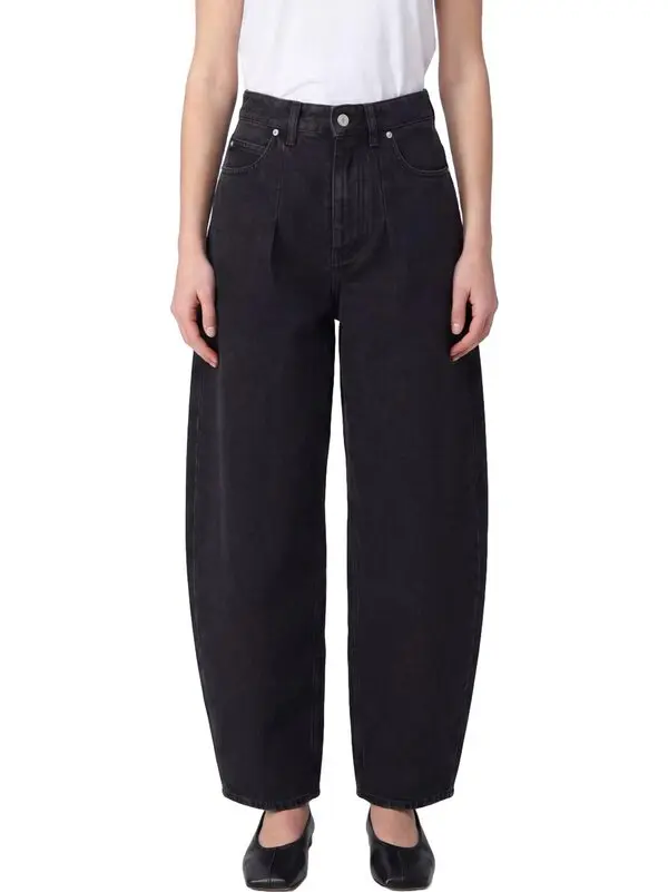 Jacquemus Le De-nîmes Ovalo High-waisted Baggy Jeans In Cotton Denim - Black