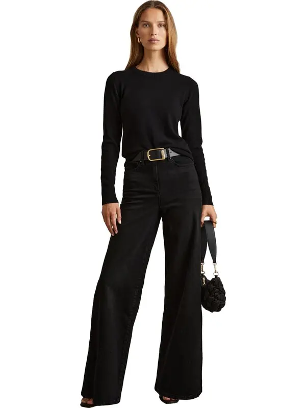 REISS Palazzo Jeans - Black