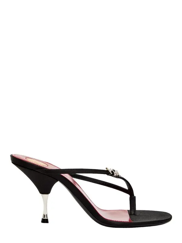 Saint Laurent Jerry 80 Crystal-embellished Sandals - Black