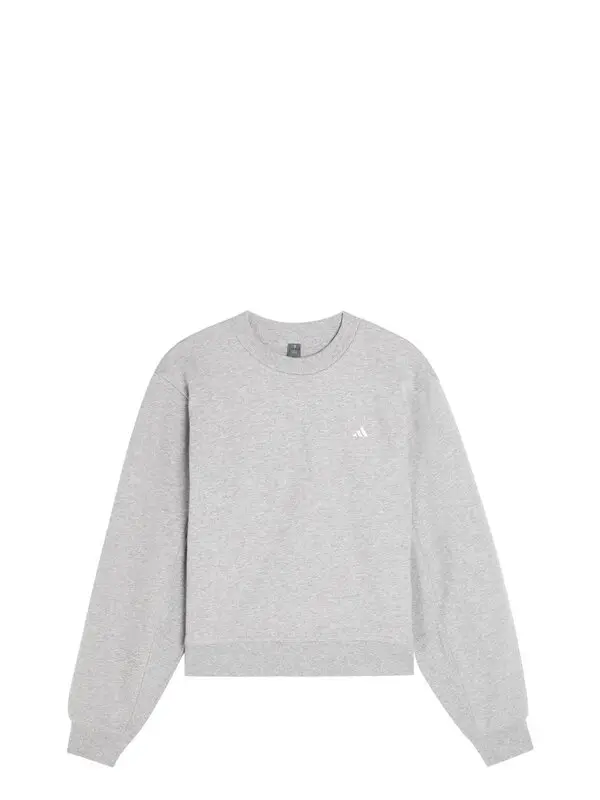 Stella McCartney Adidas X Logo-print Cropped Cotton Sweatshirt - Grey