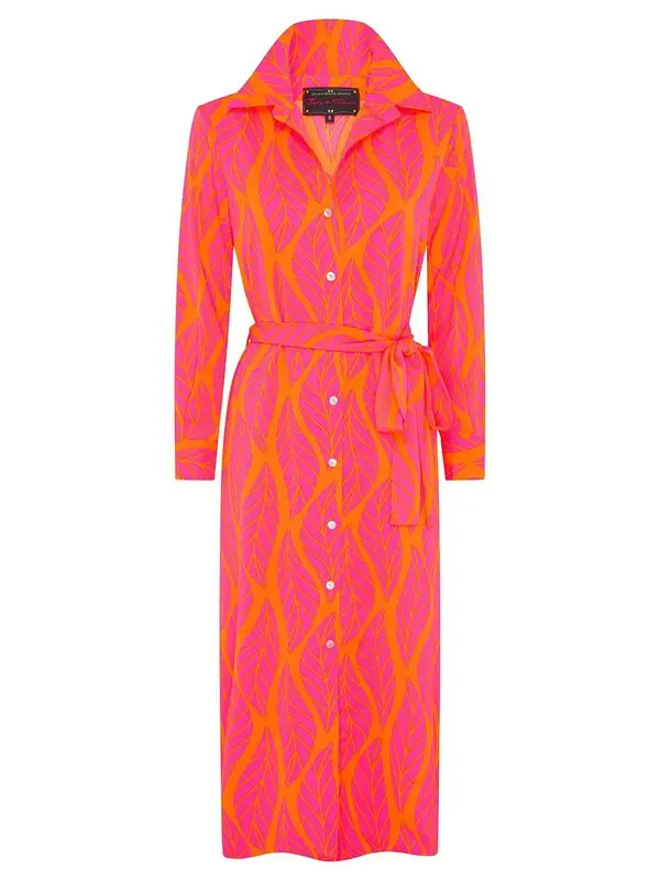 BEATRICE VON TRESCKOW Palmetto Shirt Dress - Orange/pink