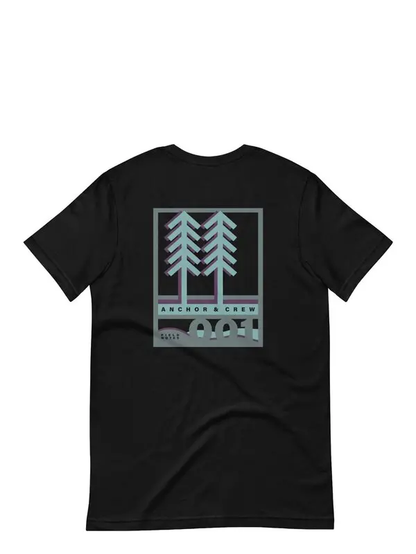 ANCHOR & CREW One Field Notes Organic Cotton T-shirt - Black