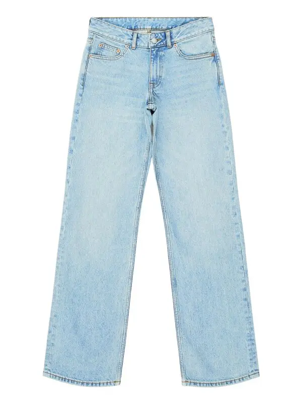 DR. DENIM Addy Mid Straight Leg Jeans - Blue