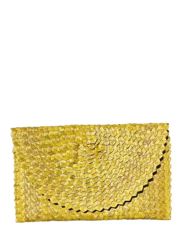 OHSUN Kenzie Straw Clutch Lemon - Yellow
